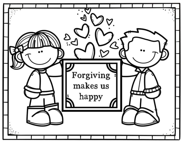 Coloring Pages on Forgiveness - Printable Templates Hub