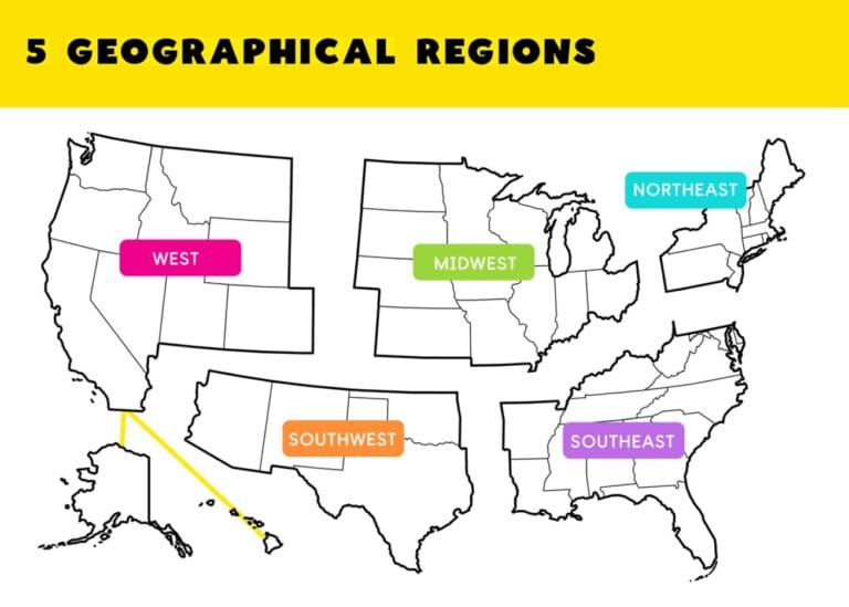 Five Regions of the United States Worksheets - Printable Templates Hub