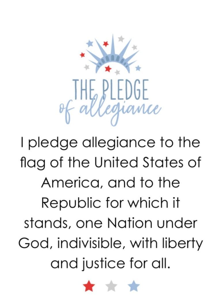 Pledge of Allegiance Words Printable - Printable Templates Hub