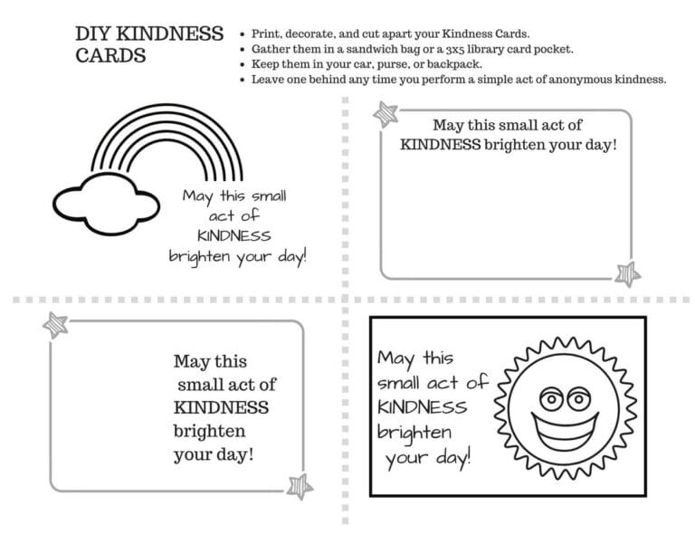 Random Acts of Kindness Printable - Printable Templates Hub