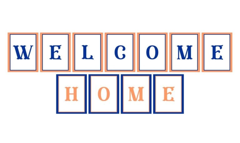 Welcome Home Banner Printable - Printable Templates Hub