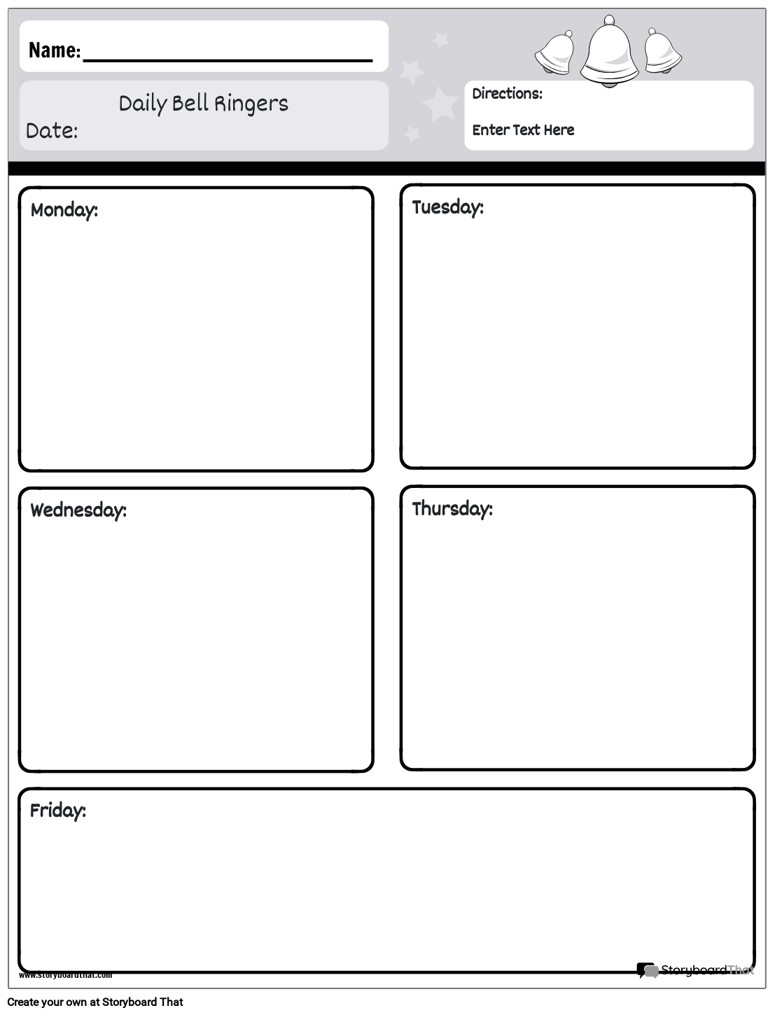 Bell Ringer Template Printable - Printable Templates Hub