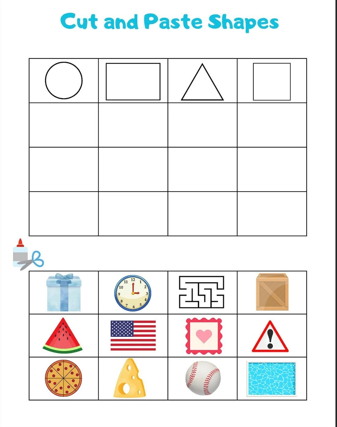 10 Cutting Shapes Worksheets - Printable Templates Hub
