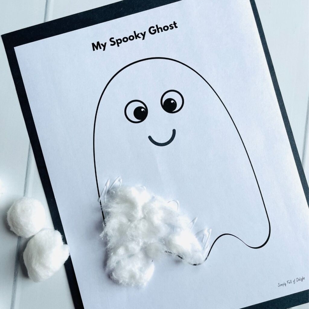Ghost Template For Cotton Balls Printable - Printable Templates Hub