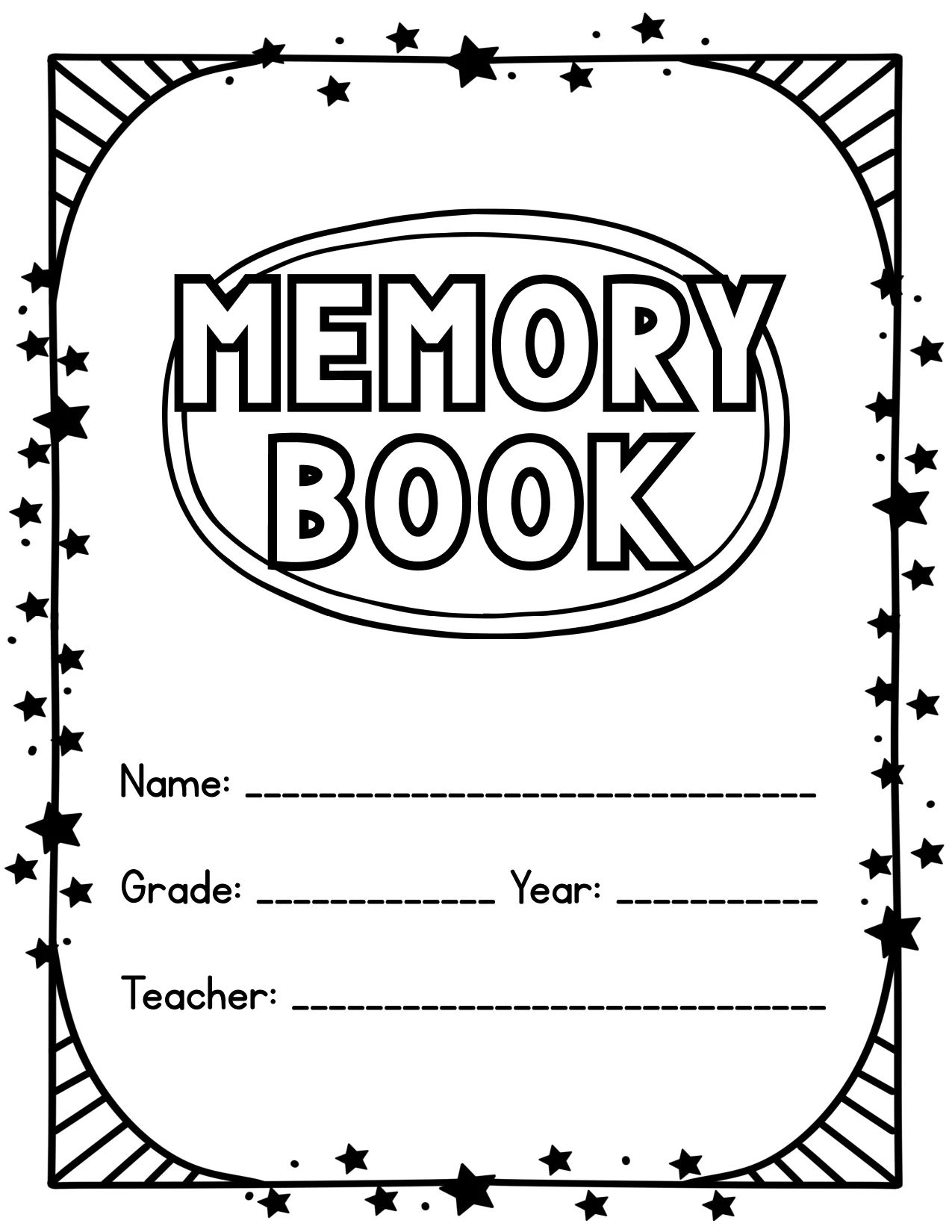 Free Printable Memory Book Templates - Printable Templates Hub