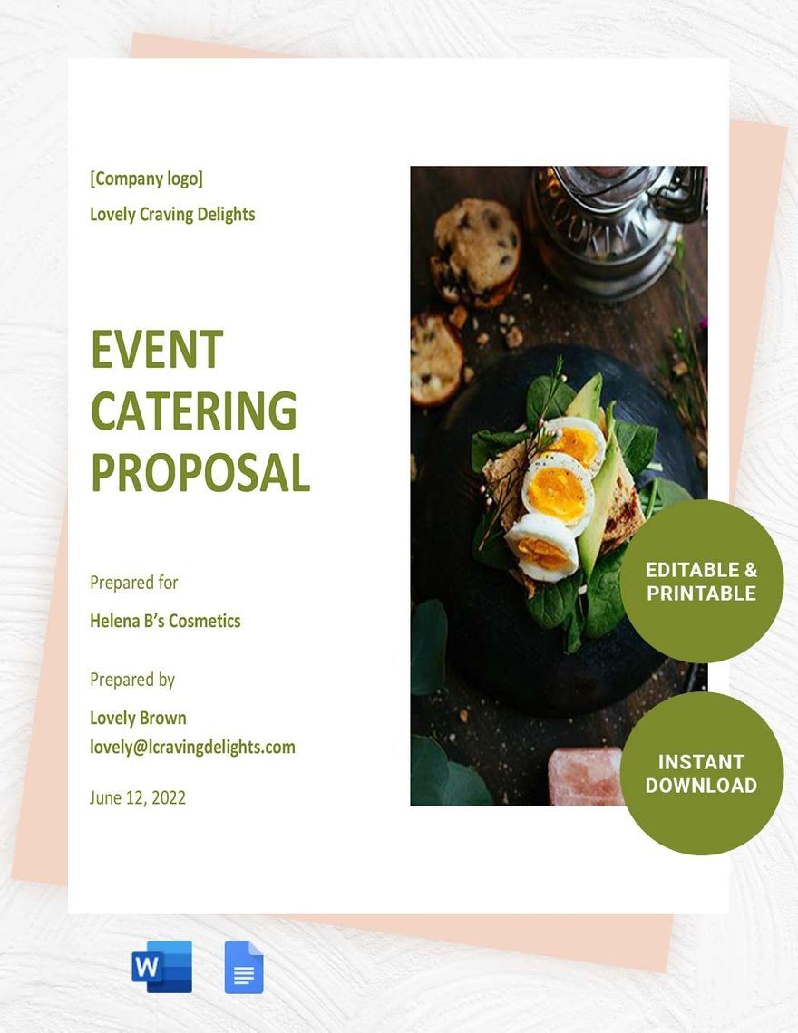 Catering Event Proposal Template Printable - Printable Templates Hub