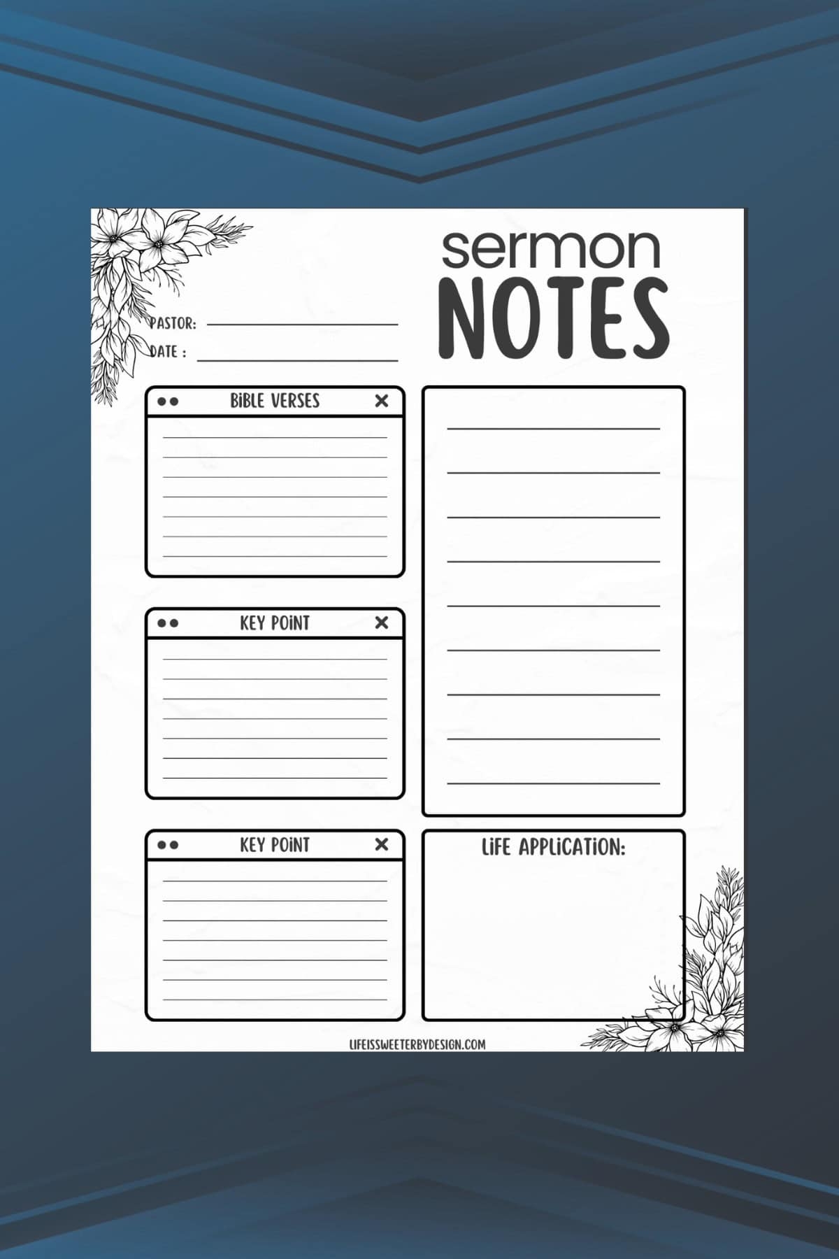 Sermon Notes For Adults Lined Printable - Printable Templates Hub