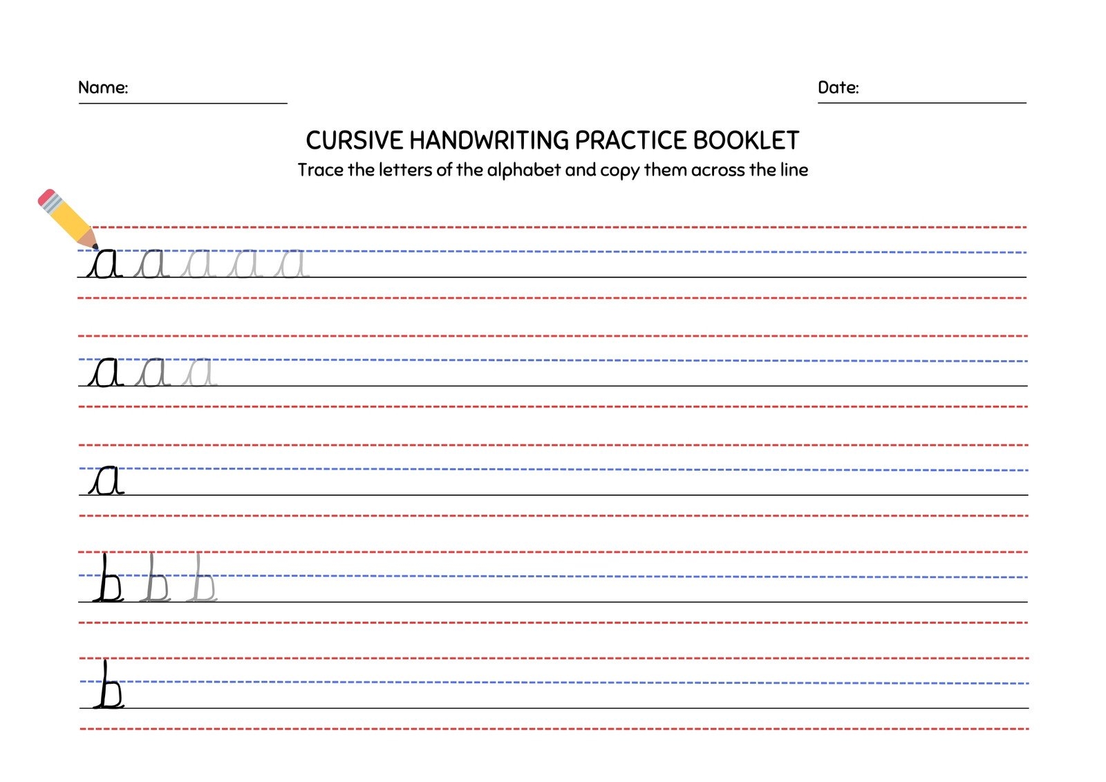 Handwriting Practice Paper Dotted Lines Printable - Printable Templates Hub