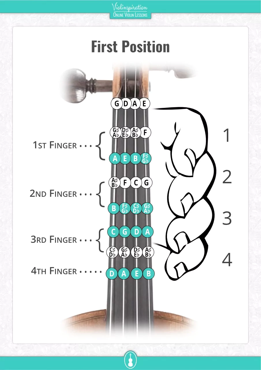 Violin Finger Placement Chart Printable - Printable Templates Hub
