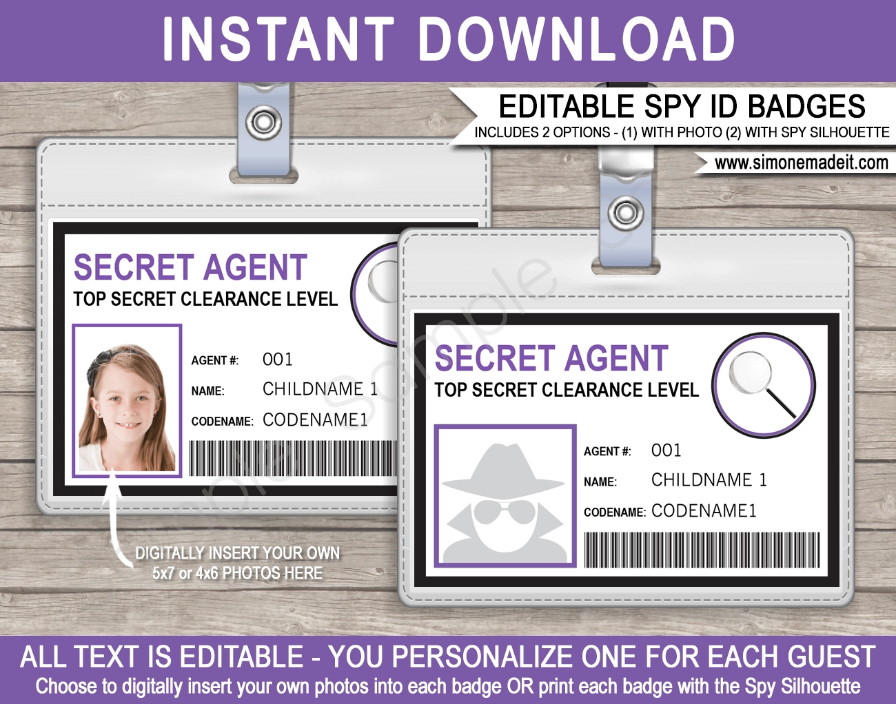 Spy Id Card Template Printable - Printable Templates Hub