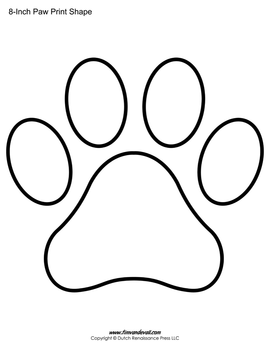 Bear Paw Print Stencil Printable - Printable Templates Hub