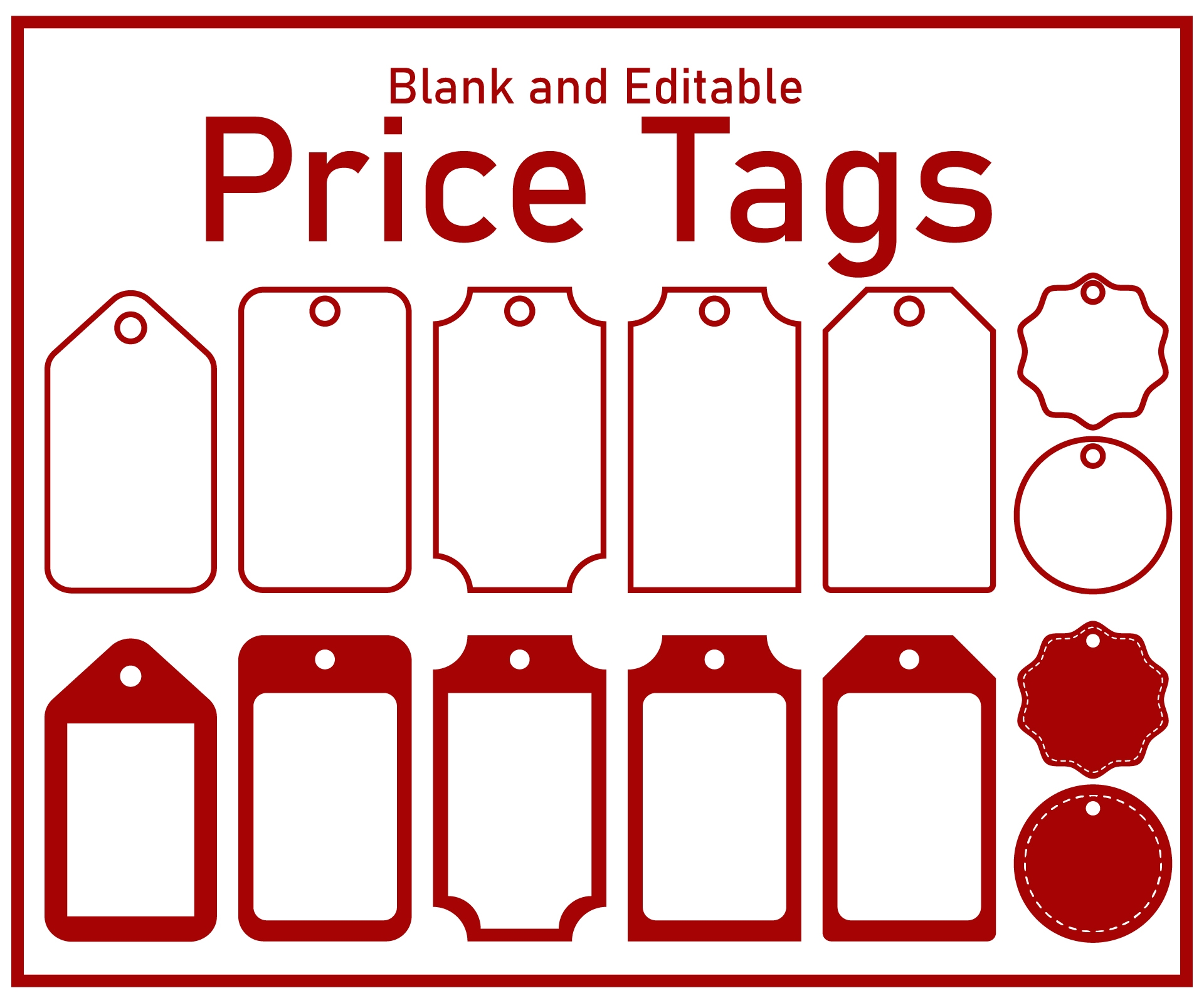 Price Tag Template Printable - Printable Templates Hub