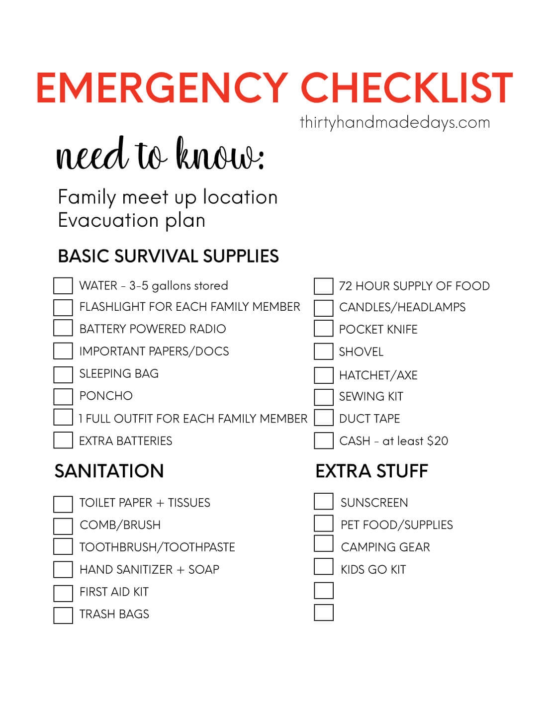 First Aid Kit Checklist For Home Printable - Printable Templates Hub