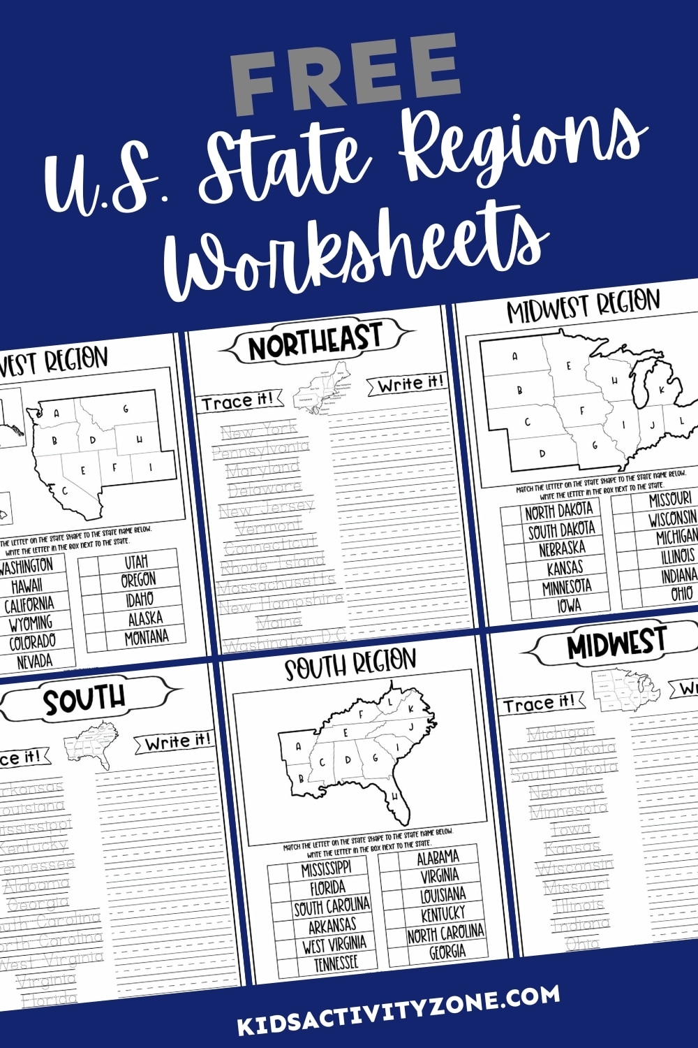 Five Regions Of The United States Worksheets - Printable Templates Hub