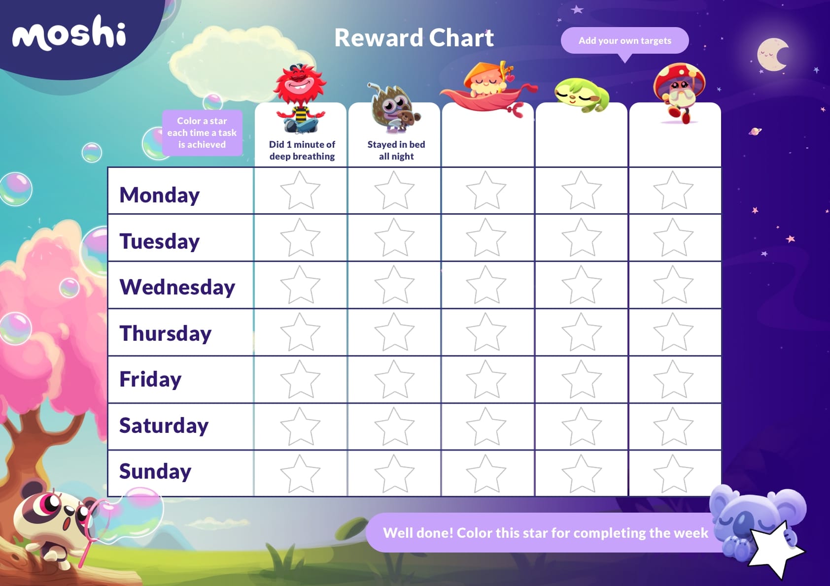 Free Printable Reward Chart Template - Printable Templates Hub