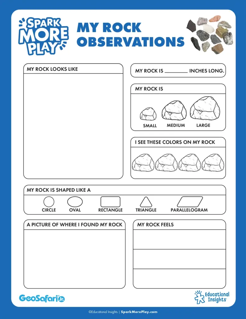 Rock Observation Worksheet Printable - Printable Templates Hub