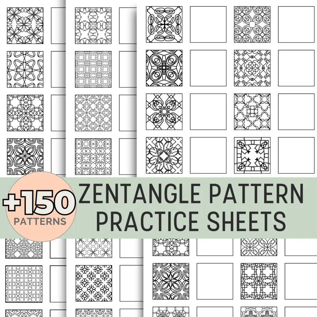 Zentangle Pattern Grid Printable - Printable Templates Hub